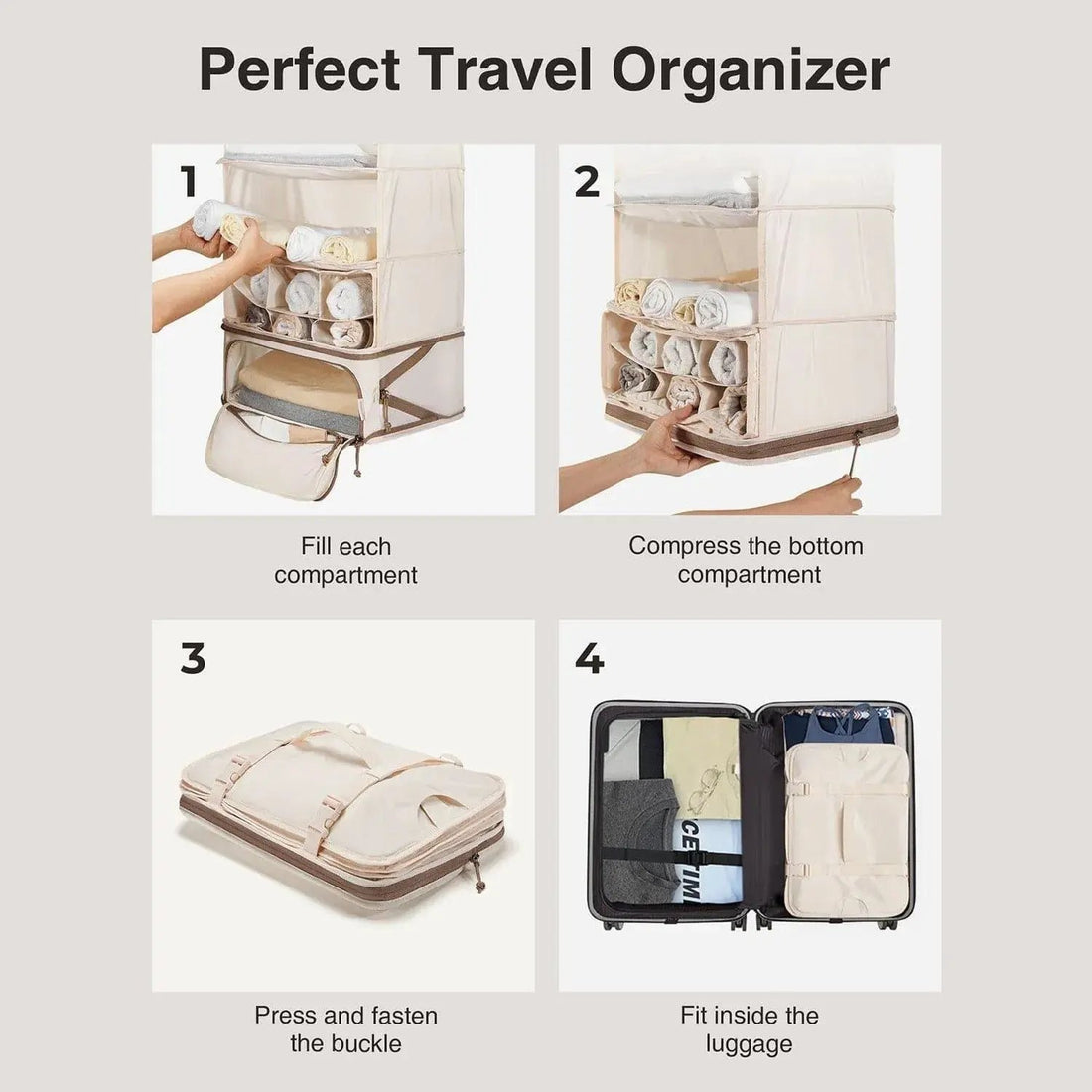 NEW IN - Hanging Foldable Compression Packing Cubes | BAGSMART