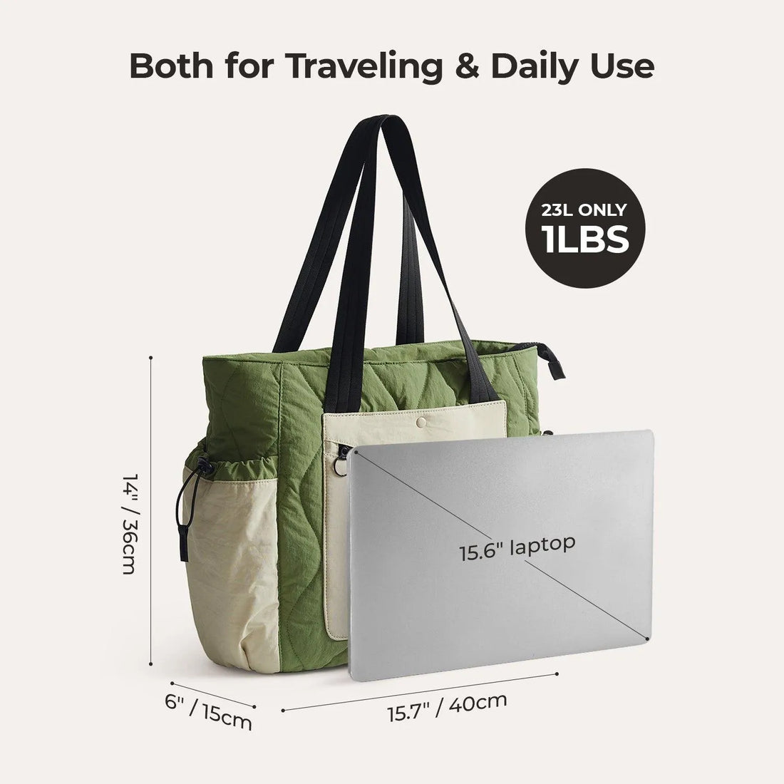 Paz 23L Featherlight Work Tote Bag | BAGSMART